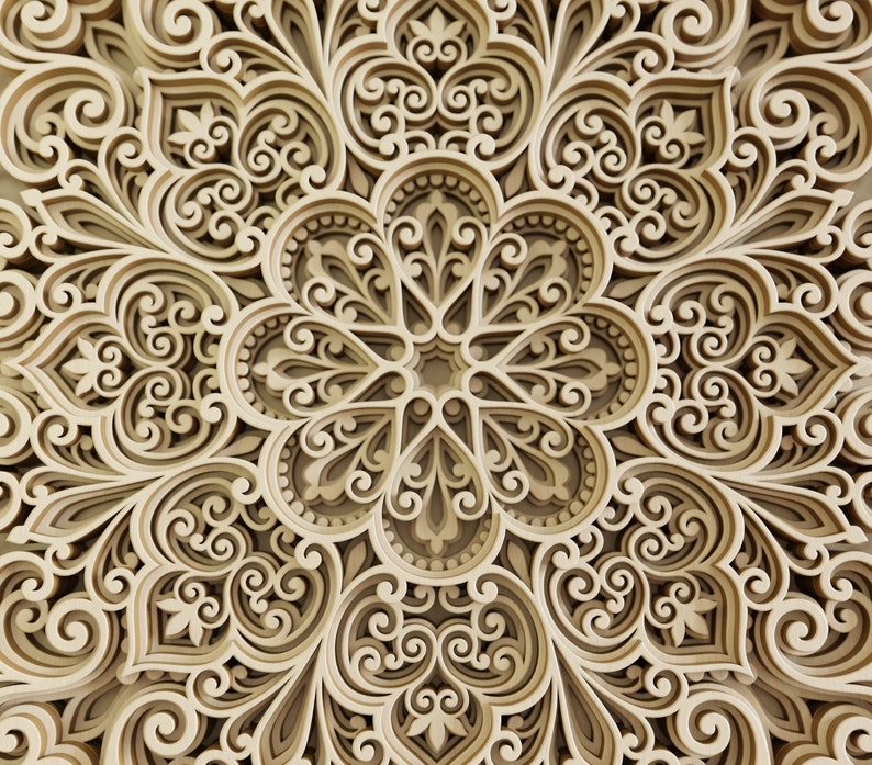 3D Layered Mandala SVG Template: Laser Cut File (digital Download) - Etsy