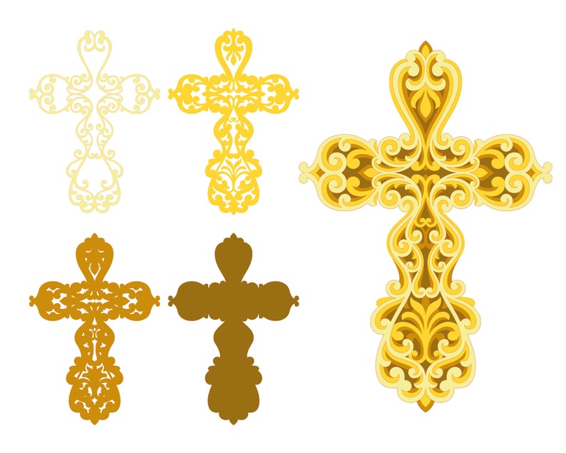 Laser Cut Cross Template Multilayer Vector Cross Cutting - Etsy