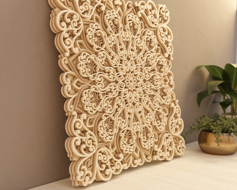 3D Layered Mandala SVG: Laser Cut Panel Template (digital Download) - Etsy