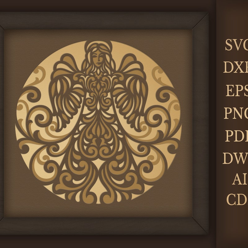 Shadow Box Angel Svg - Etsy