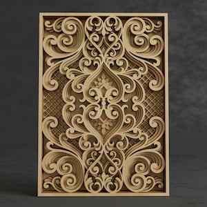 Laser Cut Multilayer Panel Template - 3D Layered Vector Cutting File ...