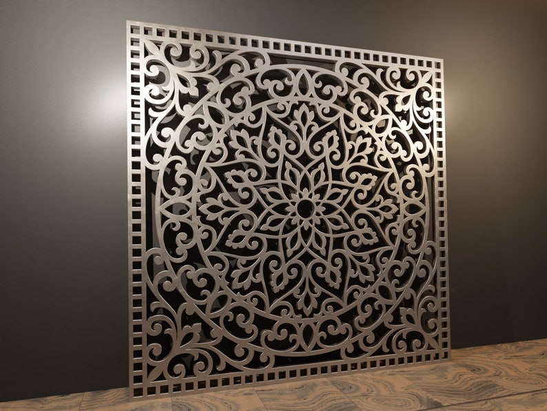 Laser Cut Ornamental Mandala Panel Template: Wall Decor Stencil ...