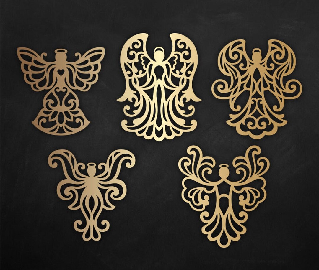 SVG Angel Paper Cut - Christmas Tree Ornament Decoration - Laser Cut ...