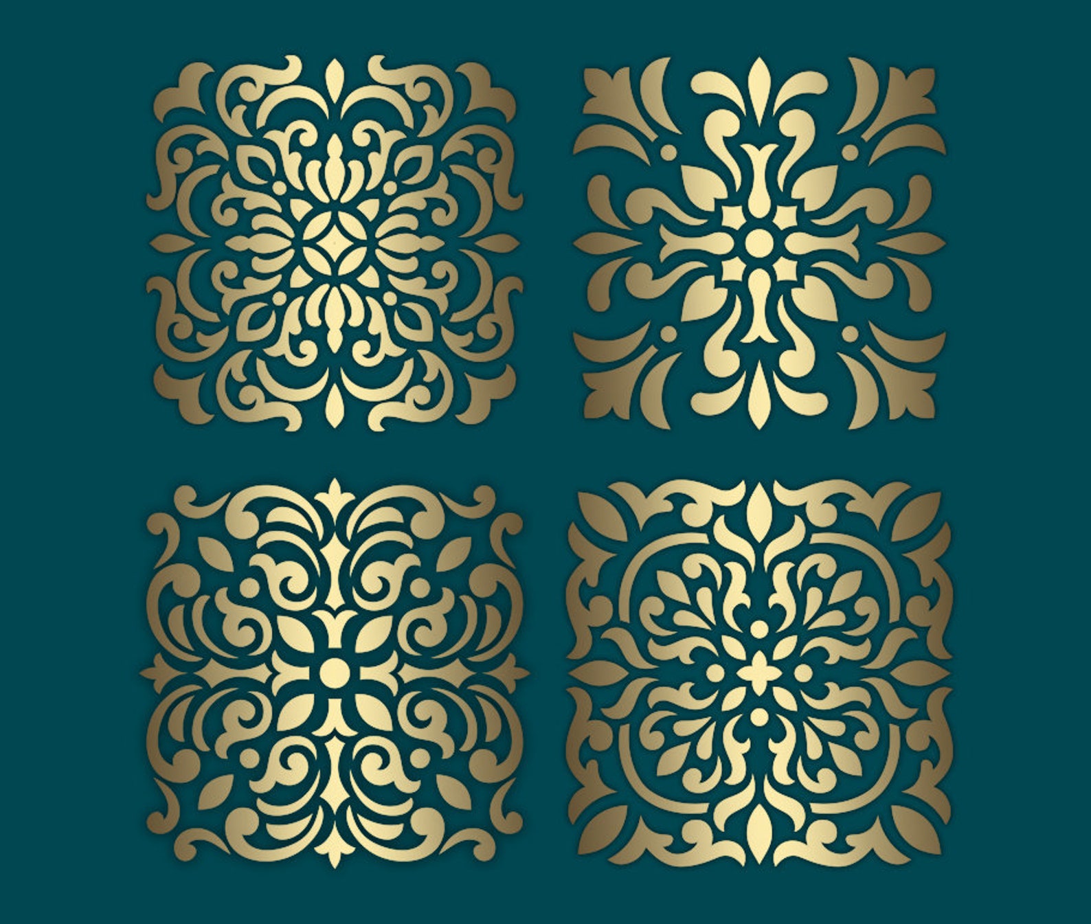 Tile Stencil Template Wall & Floor Decor Decal Design Svg | Etsy