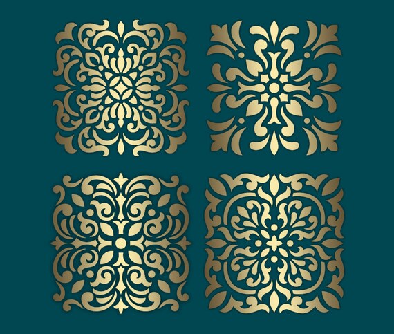 Tile Stencil Template Wall & Floor Decor Decal Design Svg | Etsy