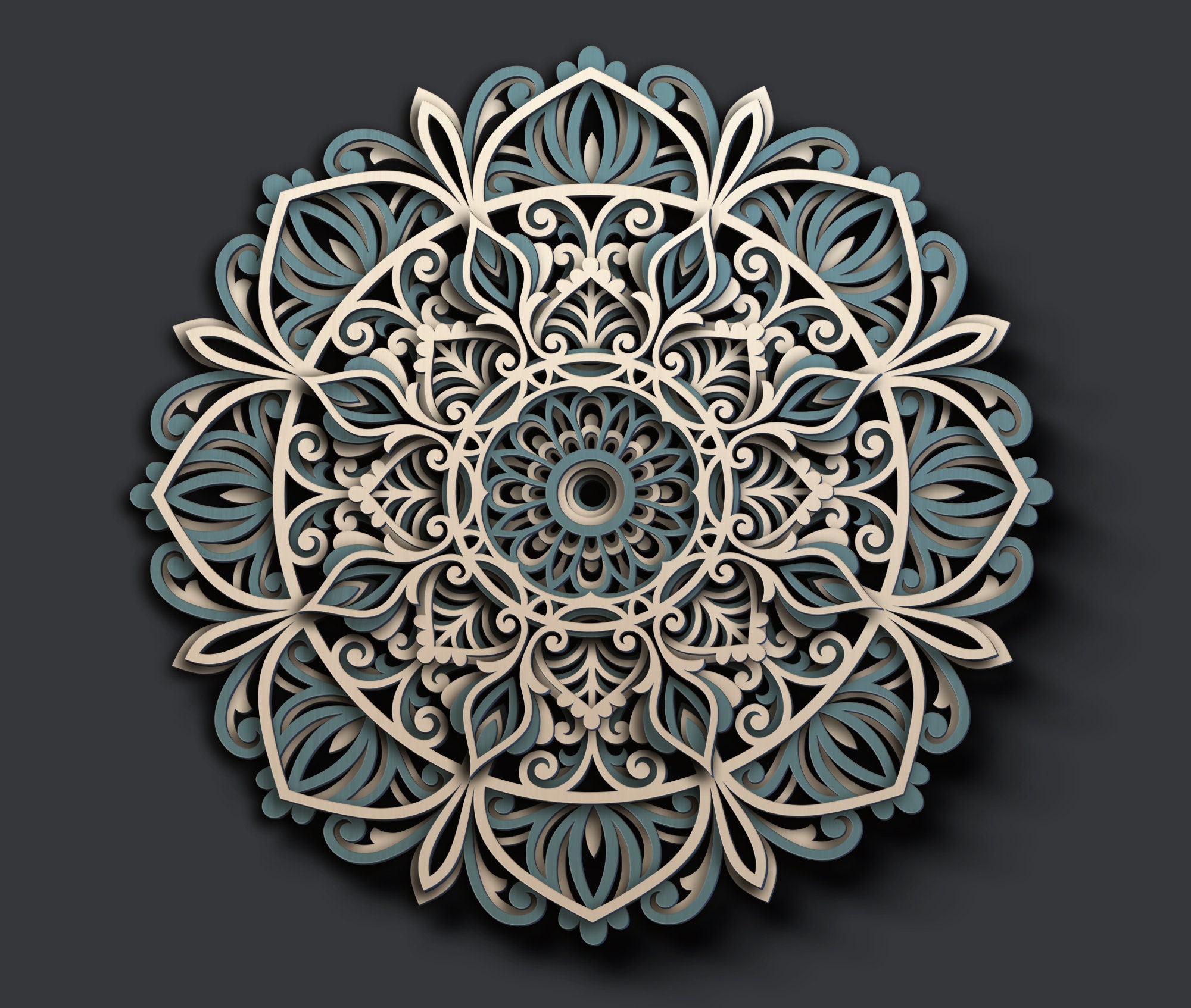 Multilayer Mandala SVG Template - 3D Layered Vector Cutting File for ...