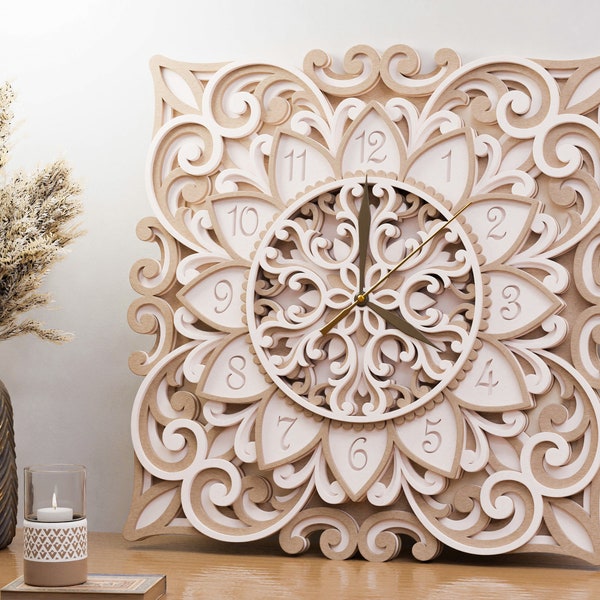 Laser Cut Clock - Etsy