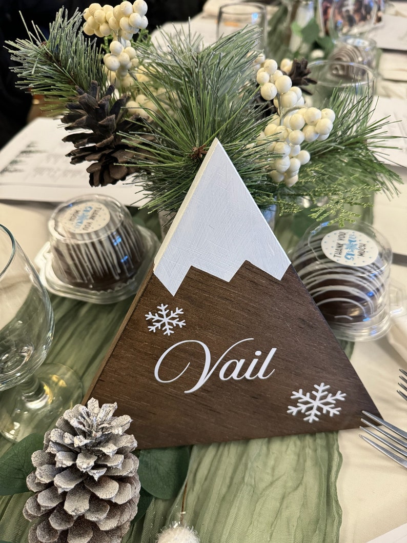 Mountain Table Numbers for Mountain Wedding Decorations I Mountain ...