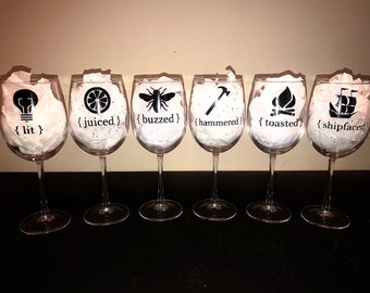 Funny Wine Glasses - Etsy