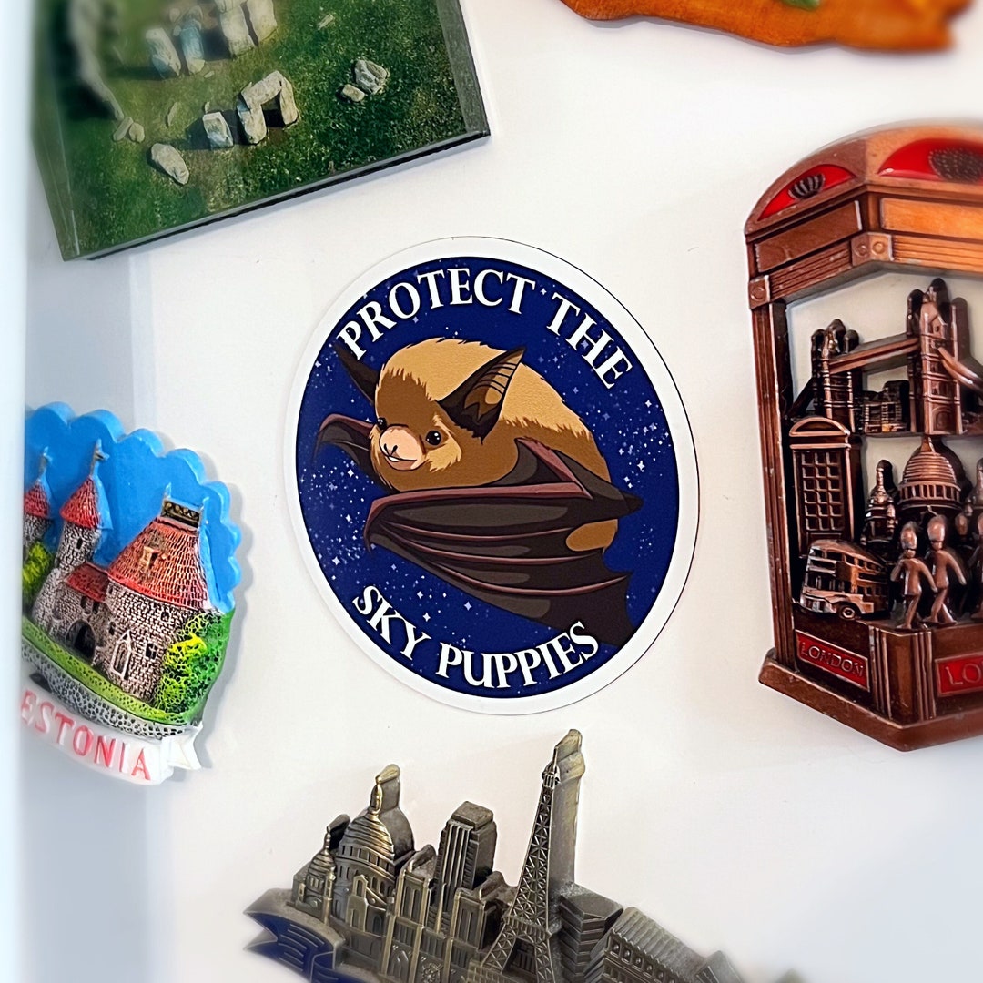 Magnet Protect the Sky Puppies Bat Conservation Awareness Magnet, Gift ...