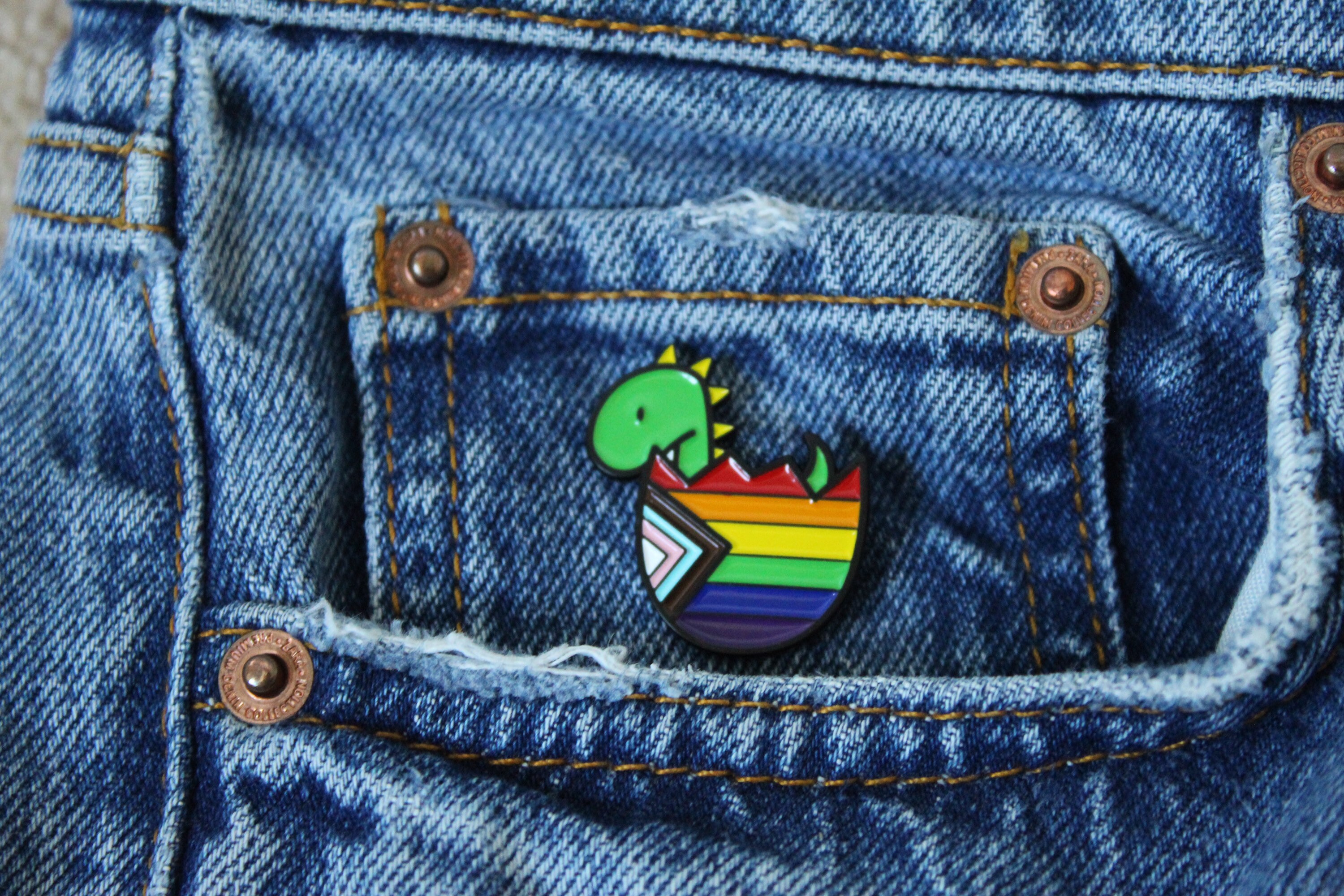 Allysaurus Ally Pin Badge for LGBTQ - Etsy