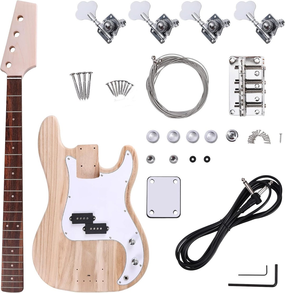 Diy Bass Kit, Diy Bass Guitar Kit With All Accessories - Etsy