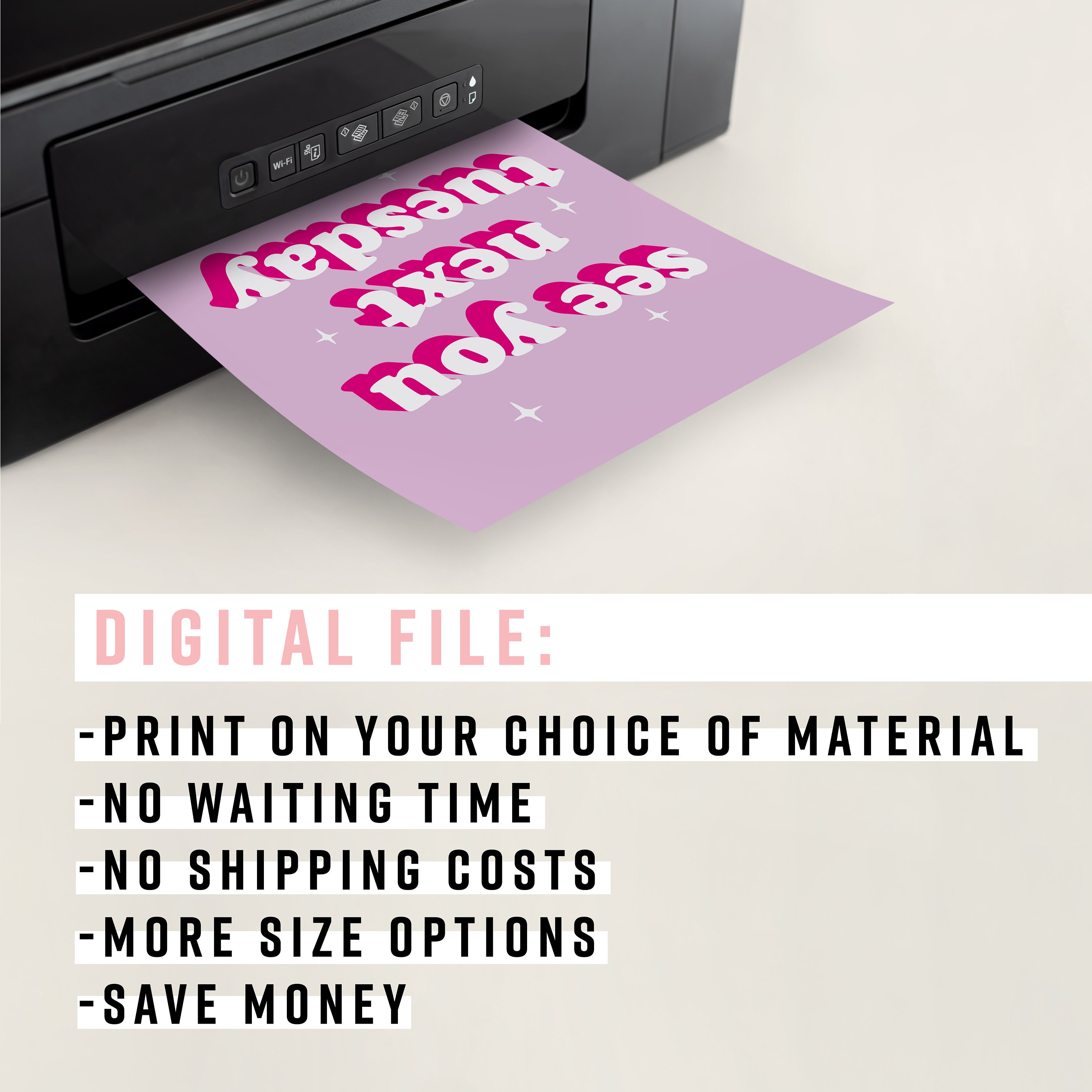 See You Next Tuesday Poster Printable Digital File Digital Download A1 ...