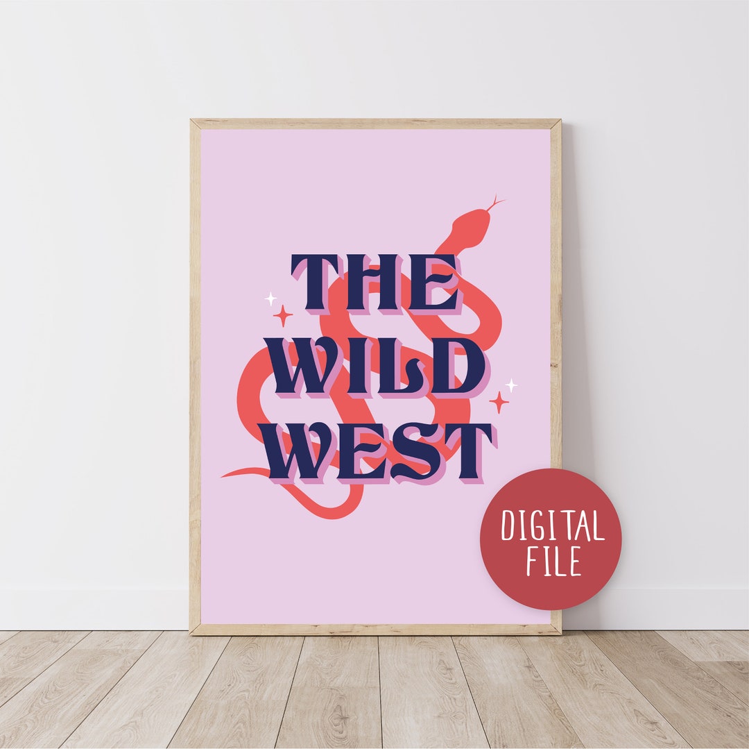 The Wild West Poster Printable Digital File Digital Download A1/A2/A3 ...