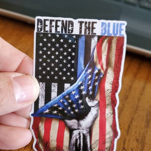 Back the Blue Decal Thin Blue Line Sticker Police Officer | Etsy