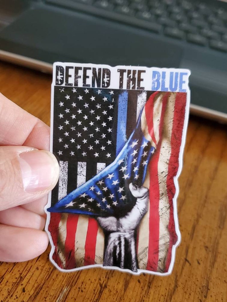 Back the Blue Decal Thin Blue Line Sticker Police Officer | Etsy