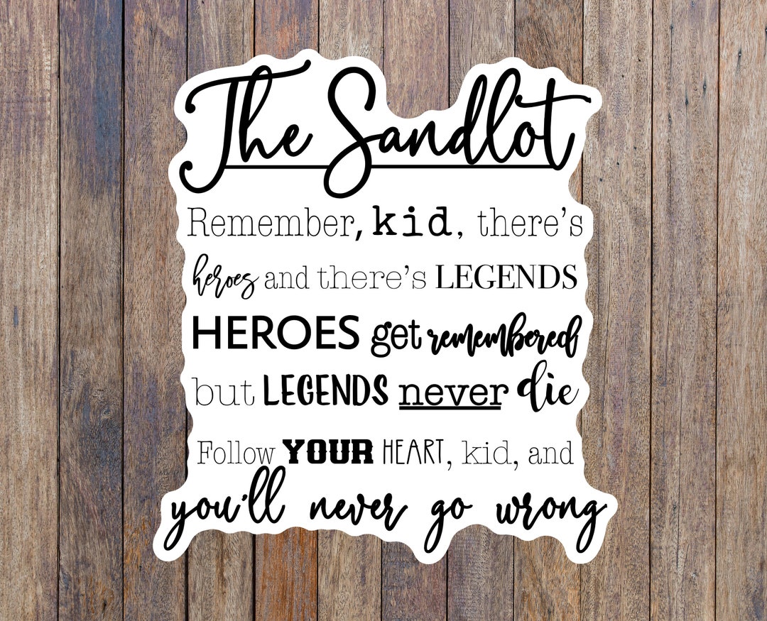 The Sandlot Quote Sticker: Waterproof Movie Decal - Etsy