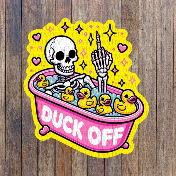 Middle Finger Duck Decal - Etsy