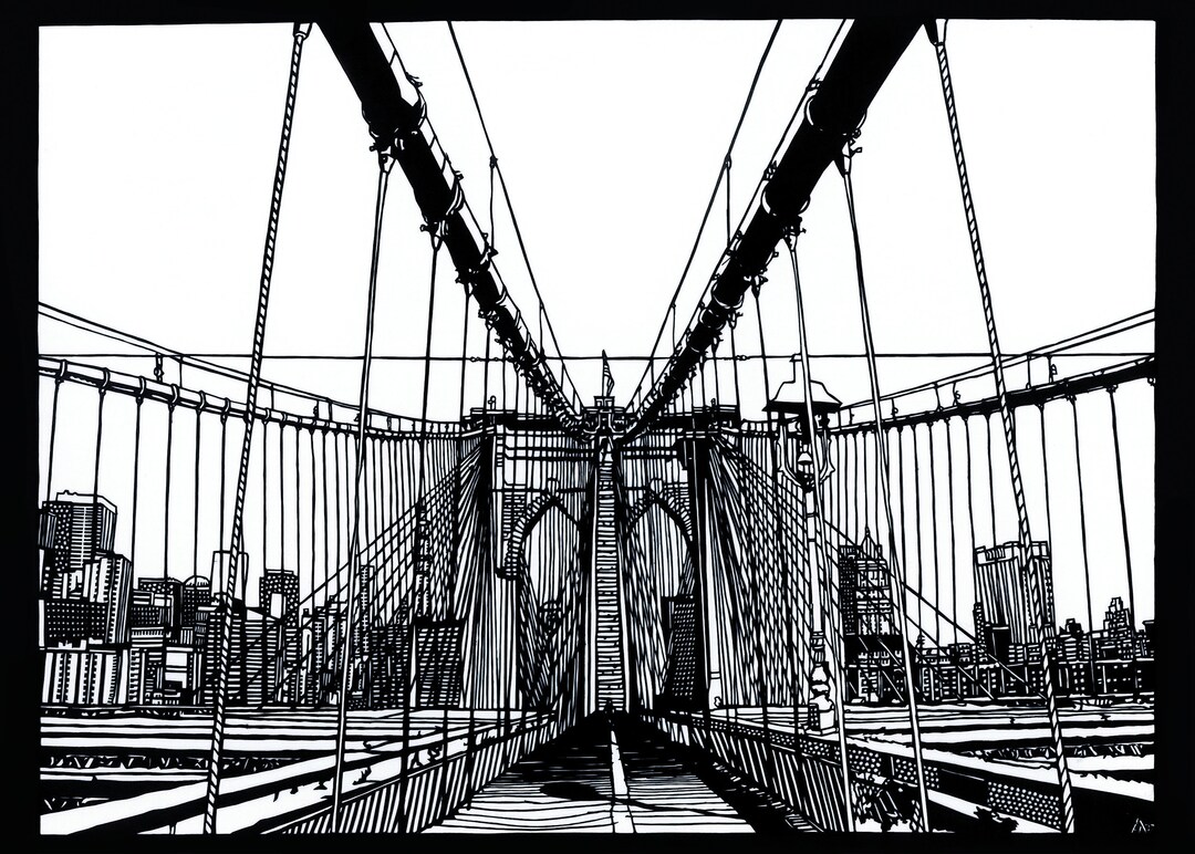 Brooklyn Bridge | Print of Paper Cutting - Etsy