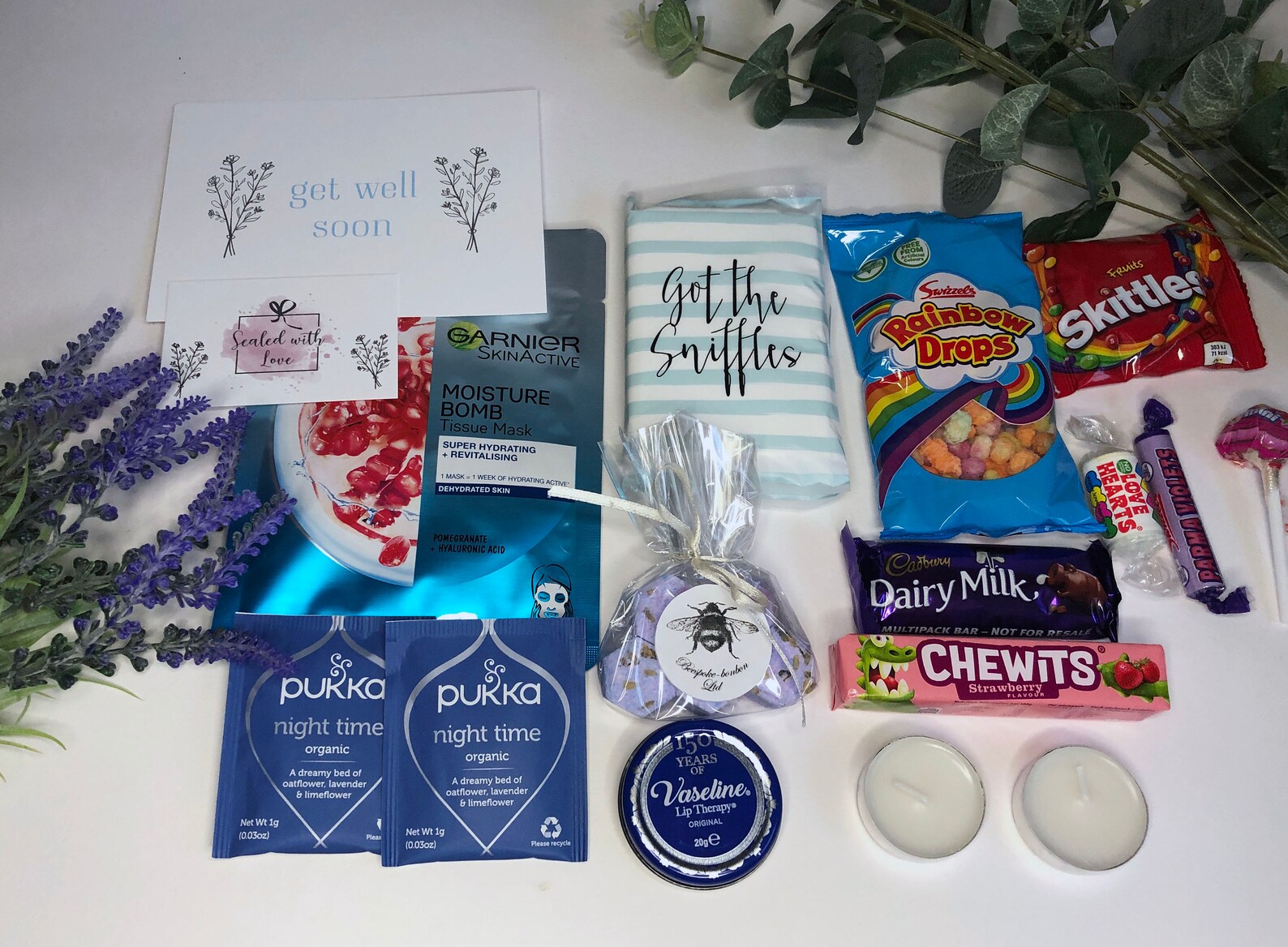 The Get Well Soon Box Letterbox Pamper Gift Care Package Self Care Box ...