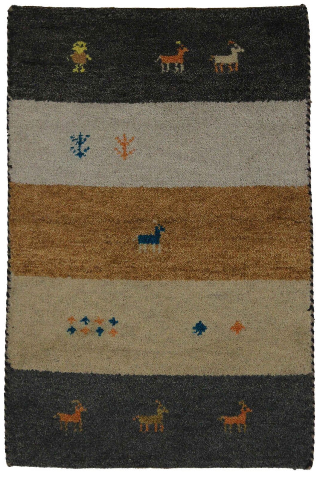 Canvello Hand Made Modern All Over Indo Gabbeh Rug 1'11'' X 2'11'' - Etsy