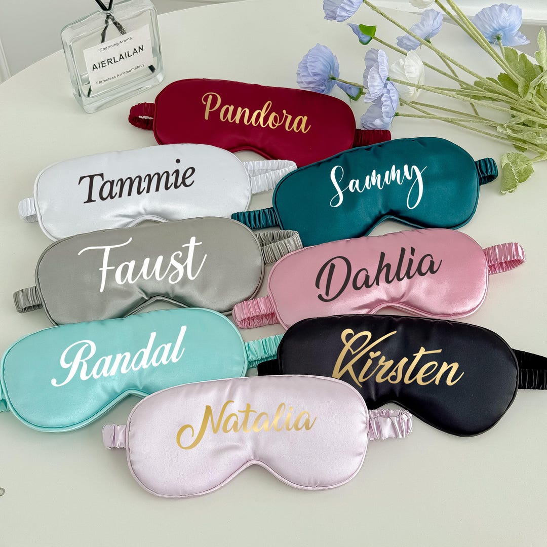 Personalized Eye Masks/ Satin Sleep Mask/ Custom Sleep Mask ...