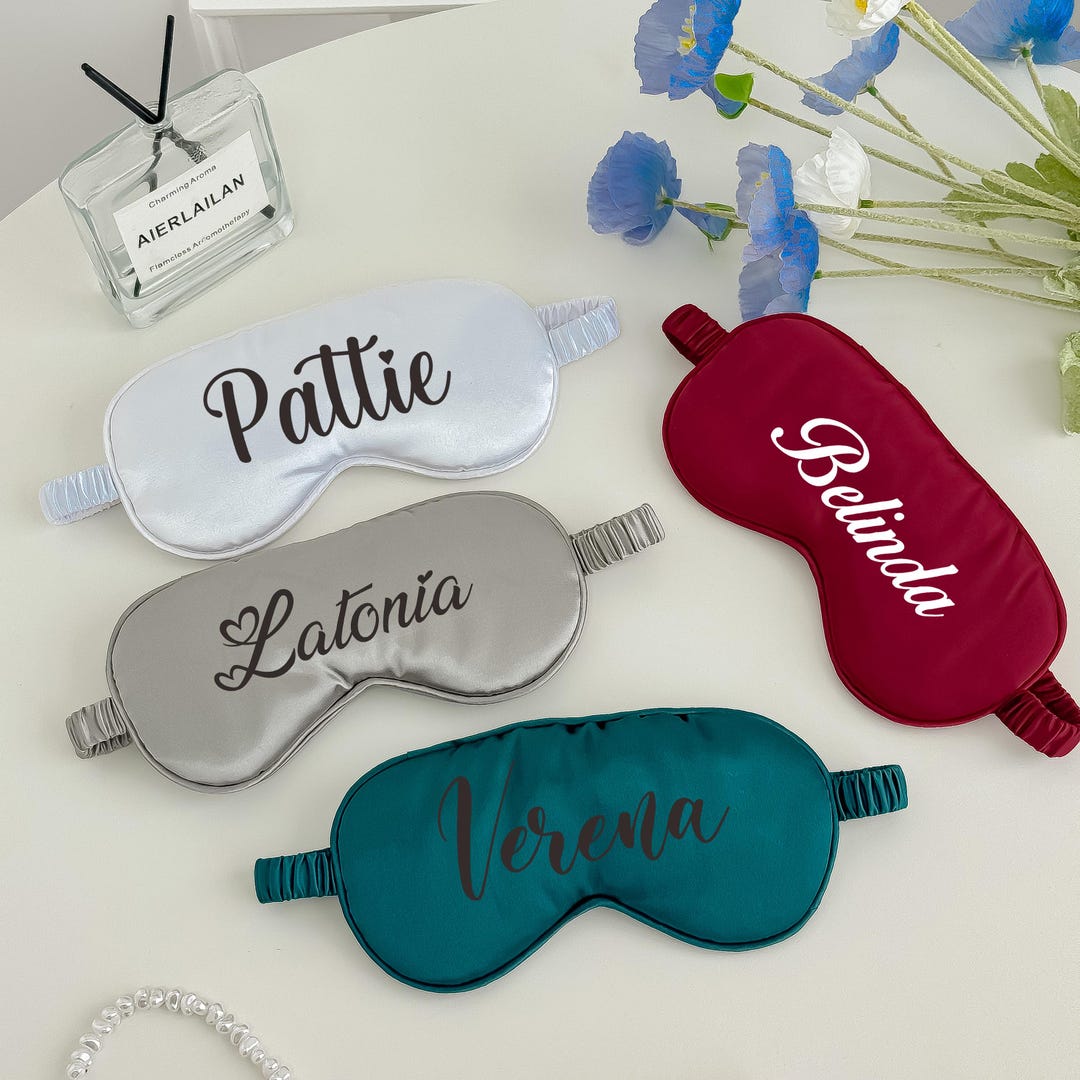 Personalized Sleep Mask/ Custom Eye Mask/ Custom Satin Eye Mask ...