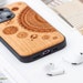 Mandala Space Solar Wood iPhone 15 Pro Case, Wooden iPhone 15 Pro Max ...