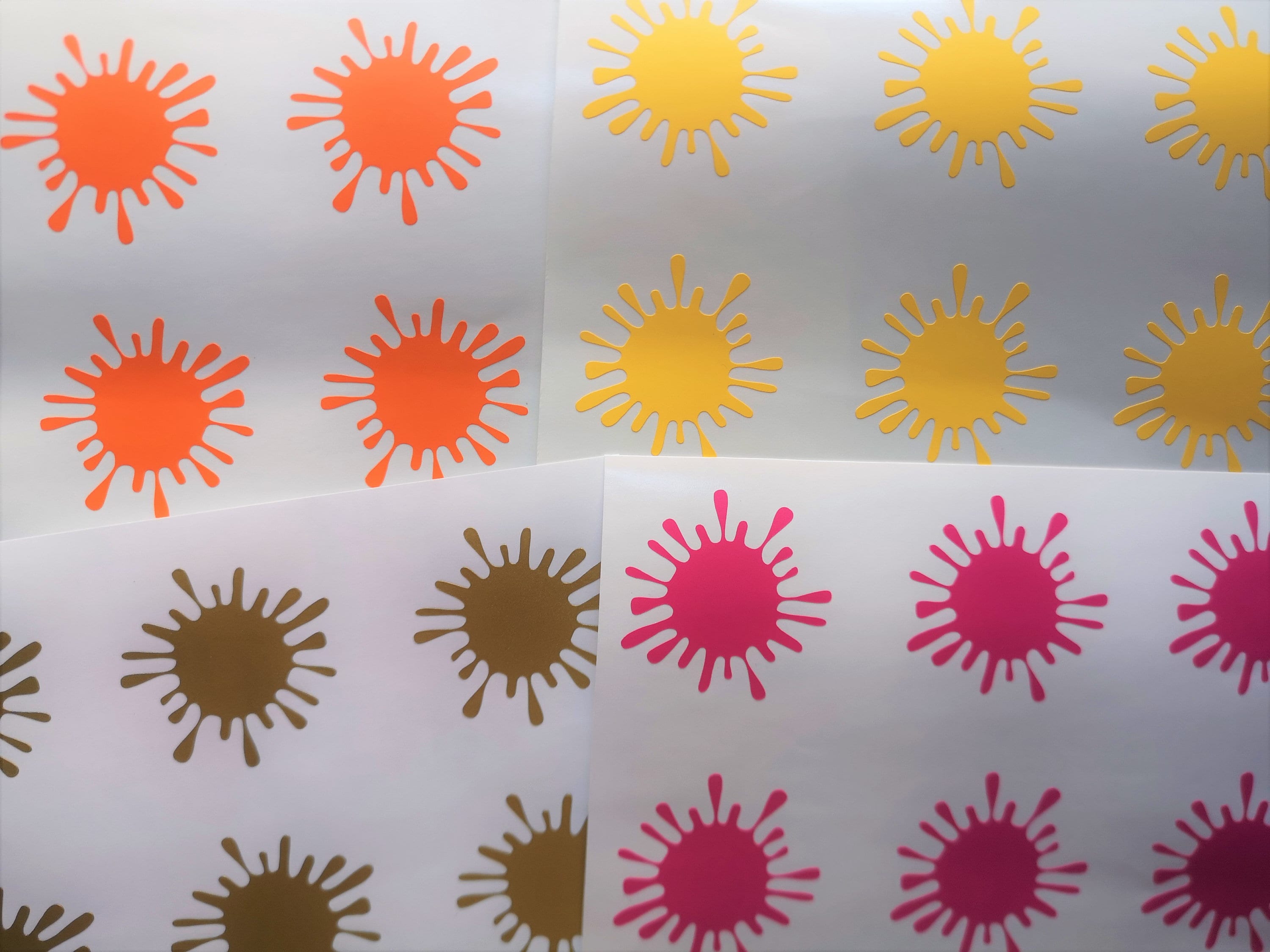 Paint splatter vinyl decals Set of 10 Birthday party decal | Etsy