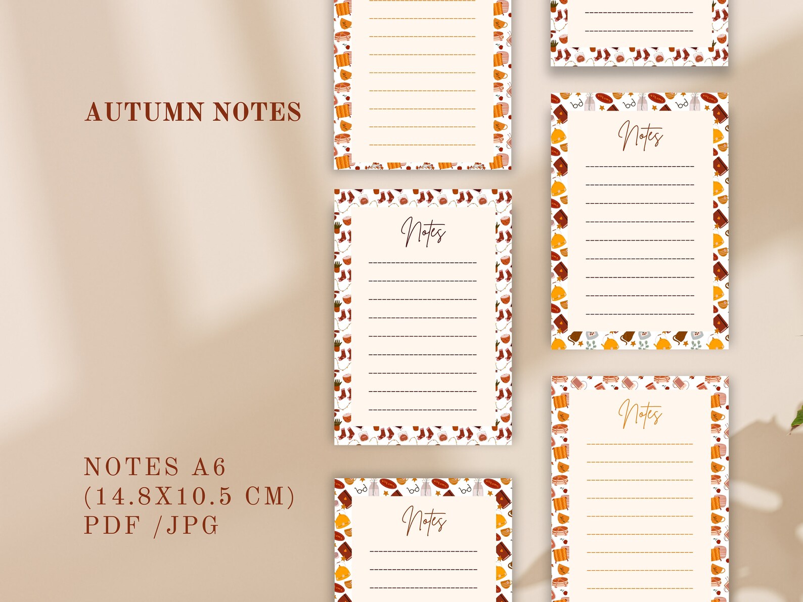 Printable Notes Page Notes in Ruler Notes Page Planner Notes Page ...