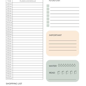 PDF Diary Template | Diary Insert | Notes | Habit Tracker | Minimalist ...