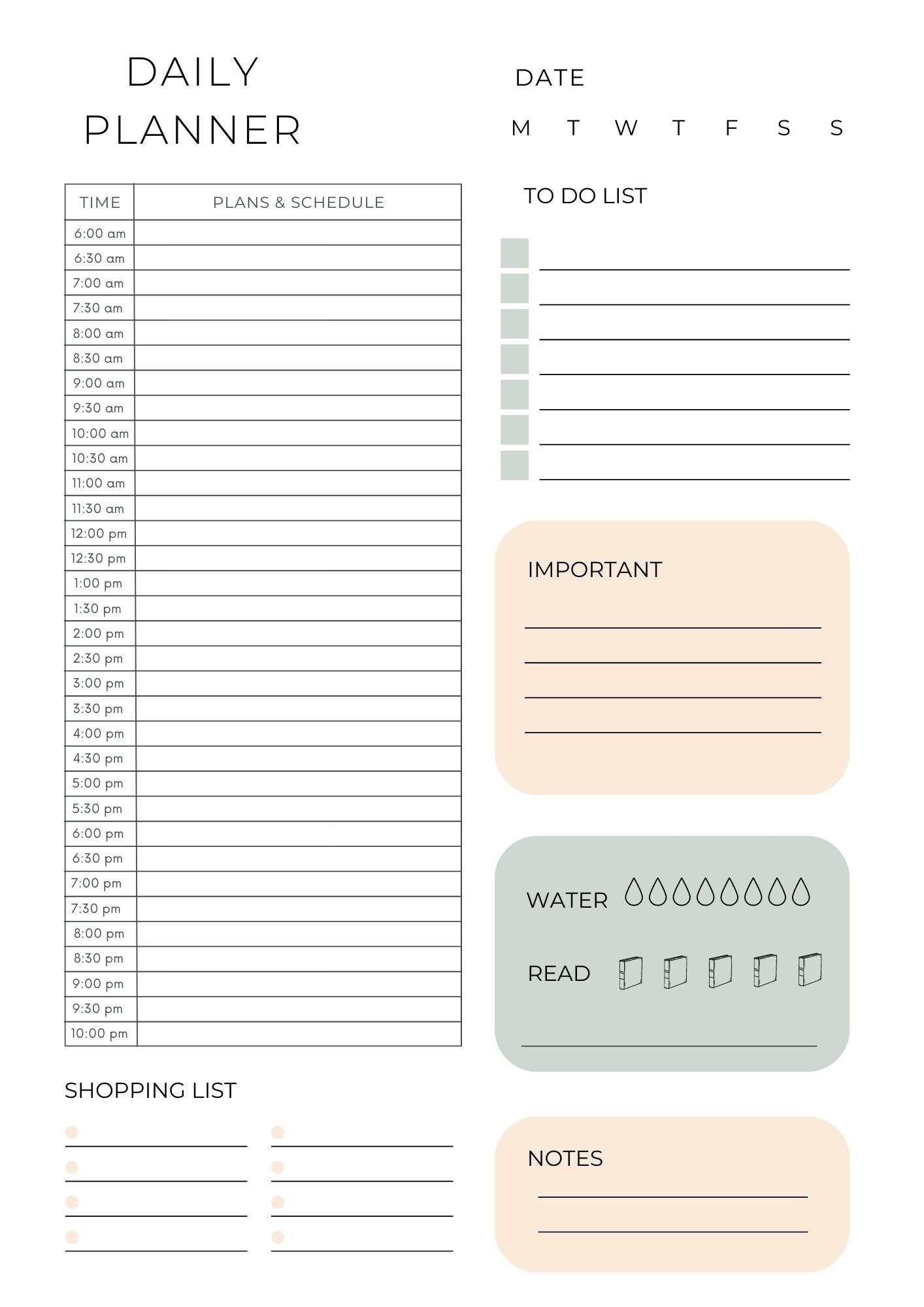 PDF Diary Template Diary Insert Notes Habit Tracker - Etsy