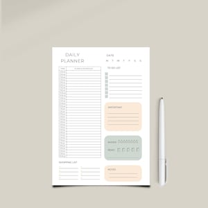 PDF Diary Template | Diary Insert | Notes | Habit Tracker | Minimalist ...