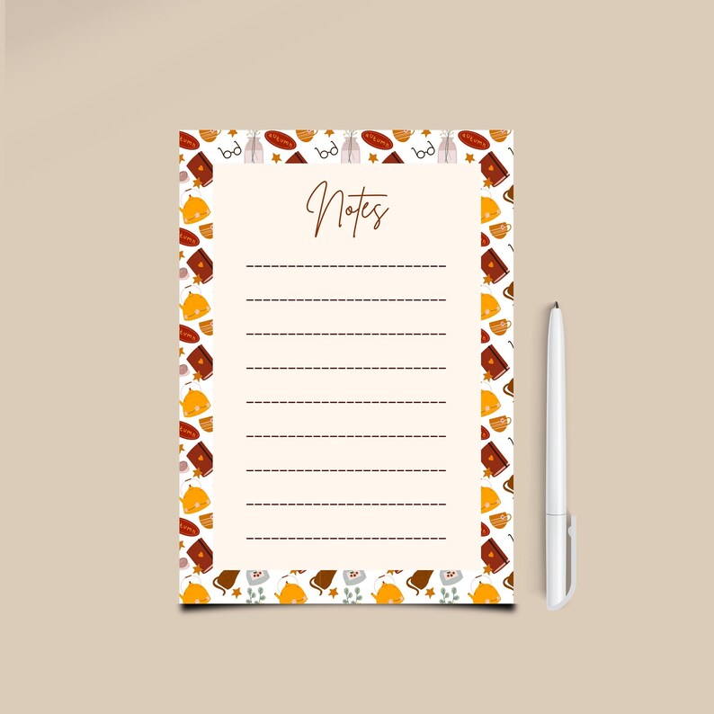 Printable Notes Page Notes in Ruler Notes Page Planner Notes Page ...