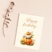 Fall Pumpkin Birthday Card: Autumn Foliage (PDF, JPEG) - Etsy