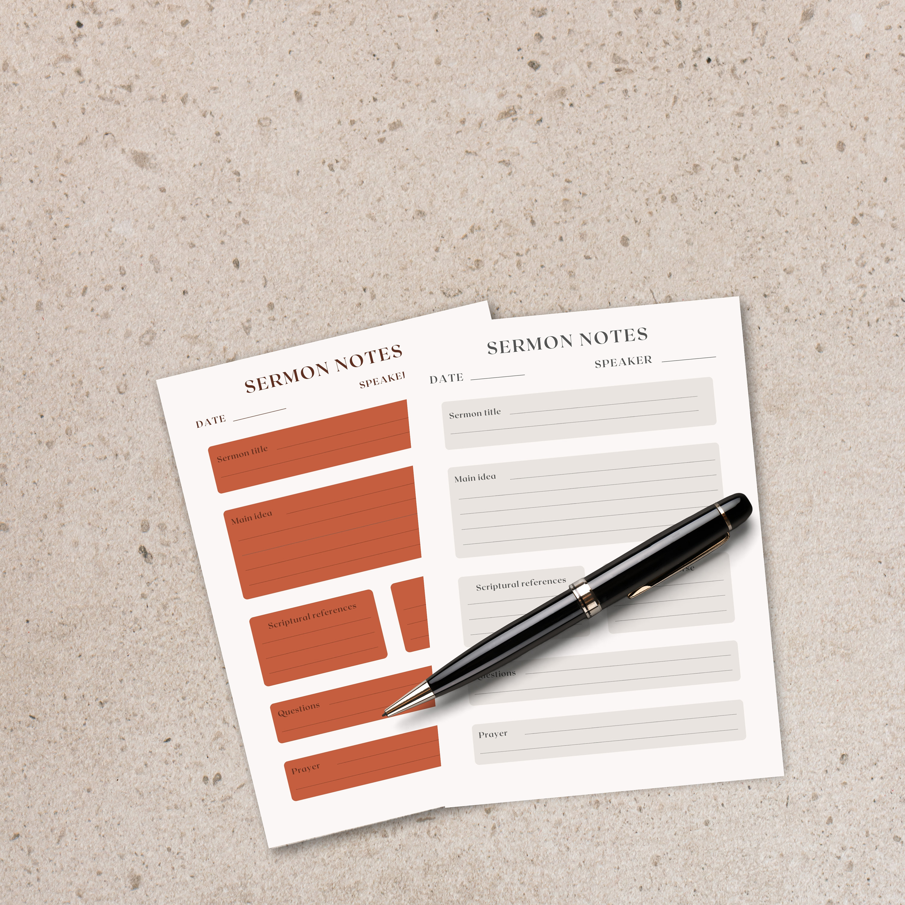 Printable Sermon Note Template Sermon Outline PDF Sermon Notes Church ...