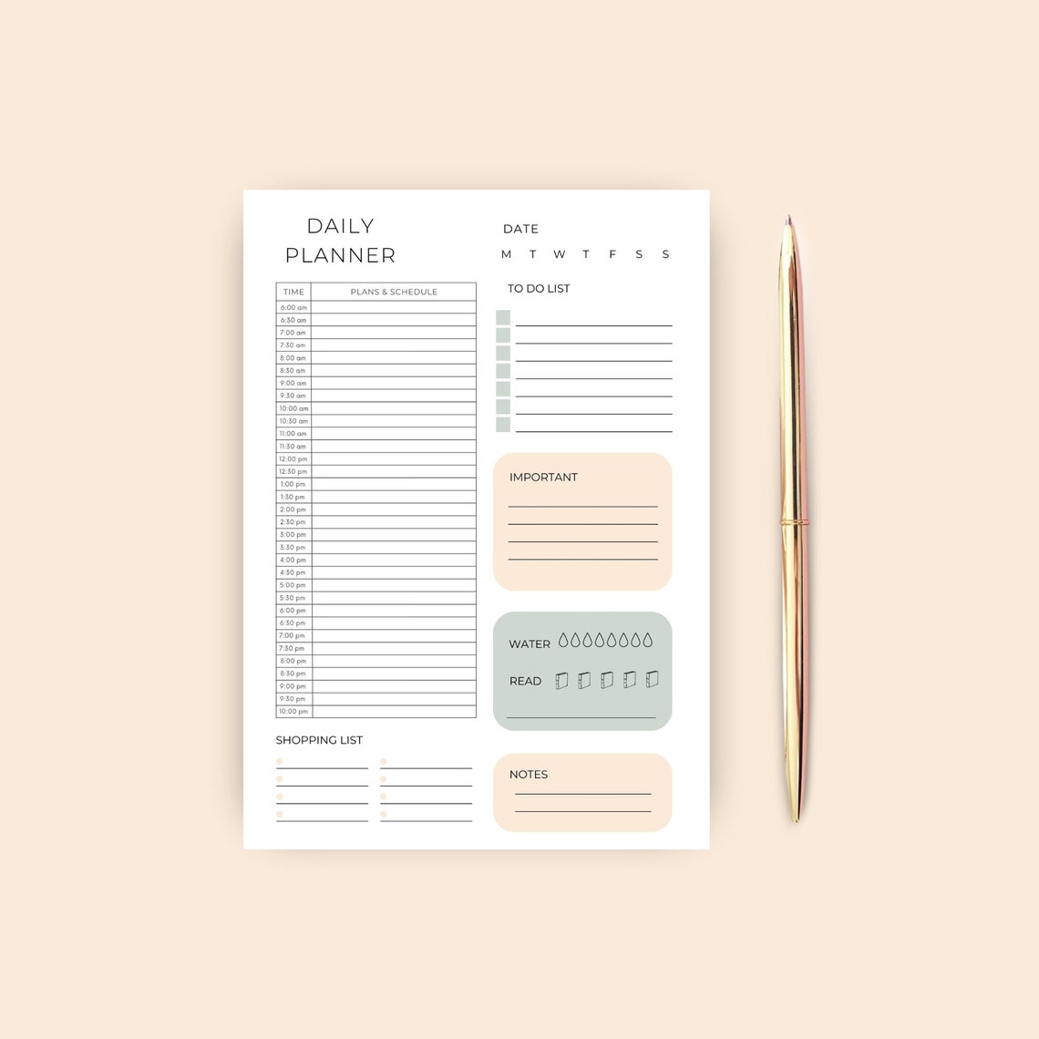 PDF Diary Template Diary Insert Notes Habit Tracker - Etsy