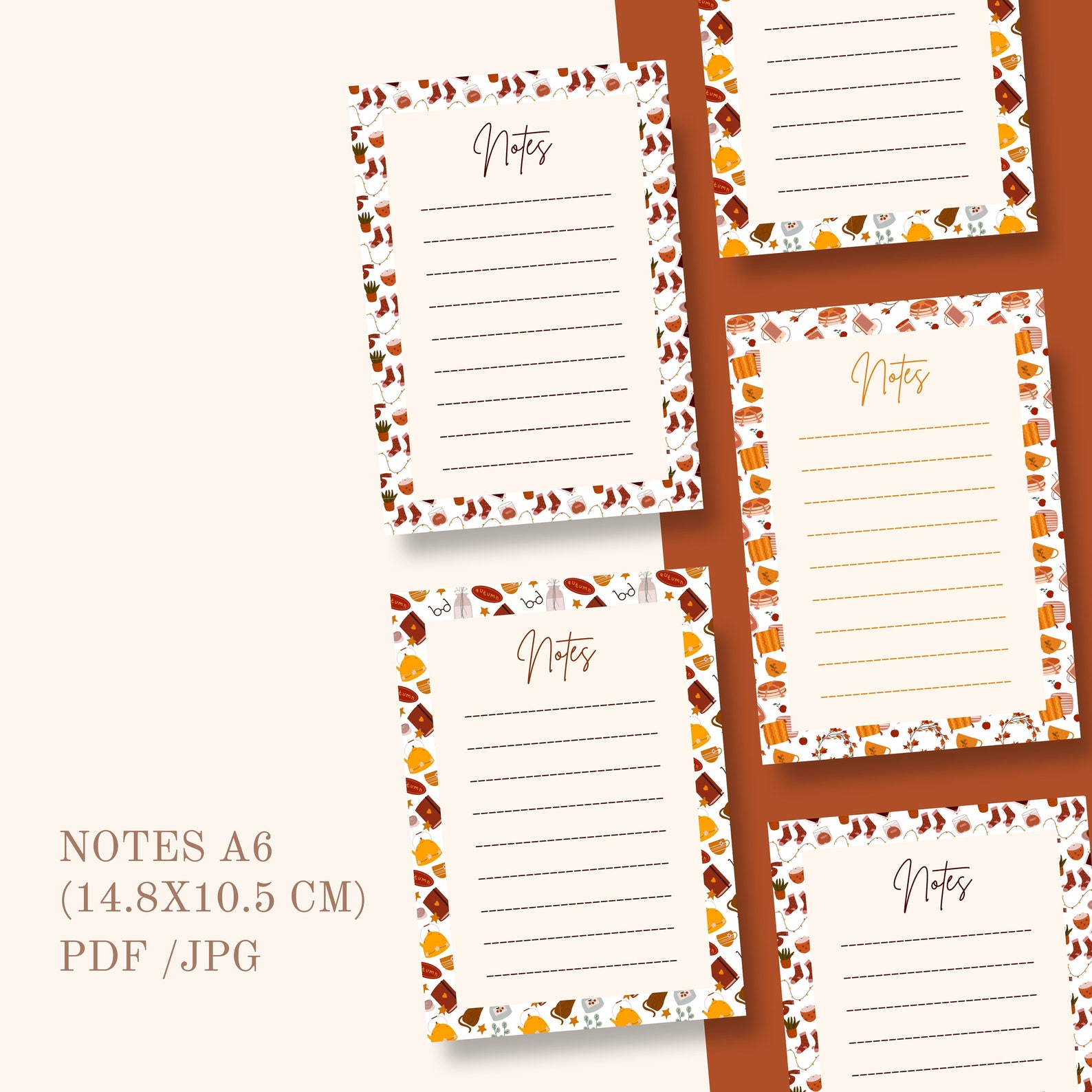 Printable Notes Page Notes in Ruler Notes Page Planner Notes Page ...