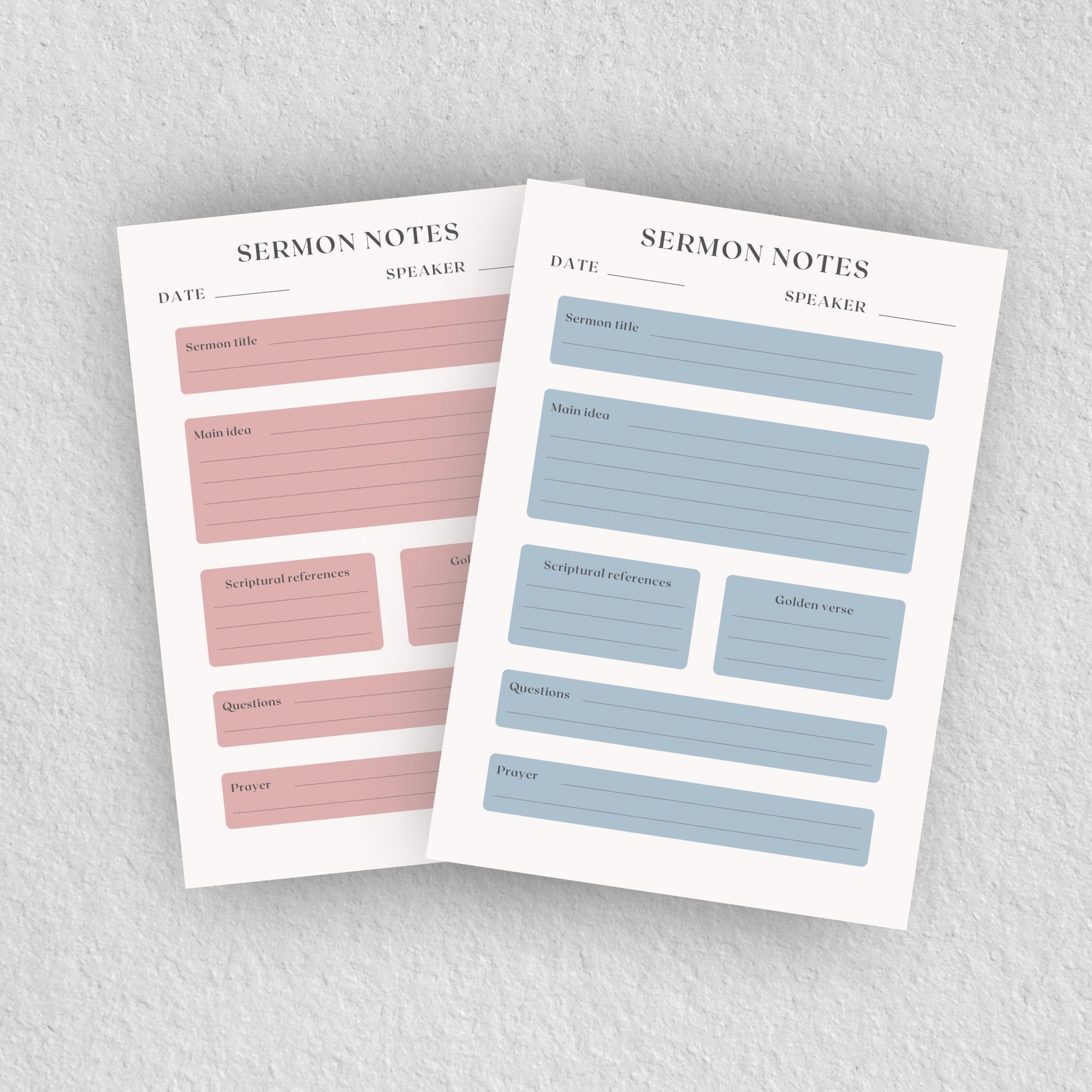 Printable Sermon Note Template Sermon Outline PDF Sermon Notes Church ...