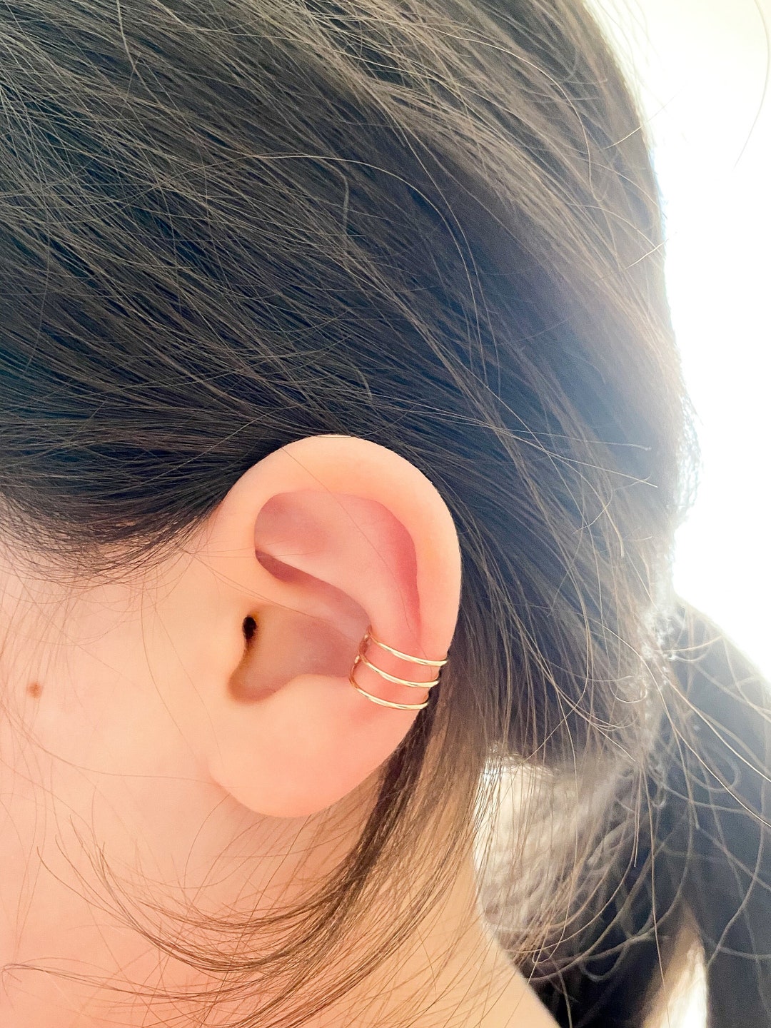 Conch Ear Cuff • 14k Gold Filled • Sterling Silver • Cuff Earring • No ...