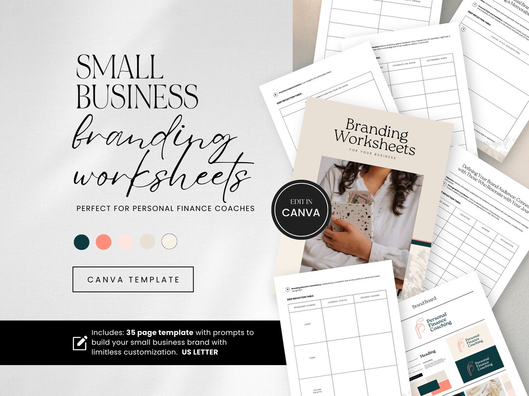 Brand Strategy Worksheets, Branding Worksheets for Your Business, Money ...