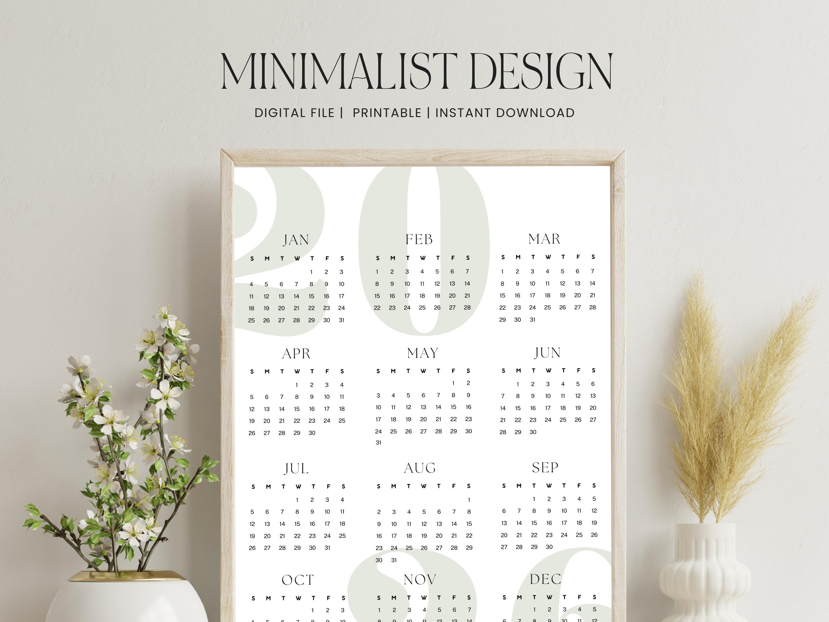 2026 Calendar Portrait, 2026 Monthly Calendar, 12-month Calendar ...