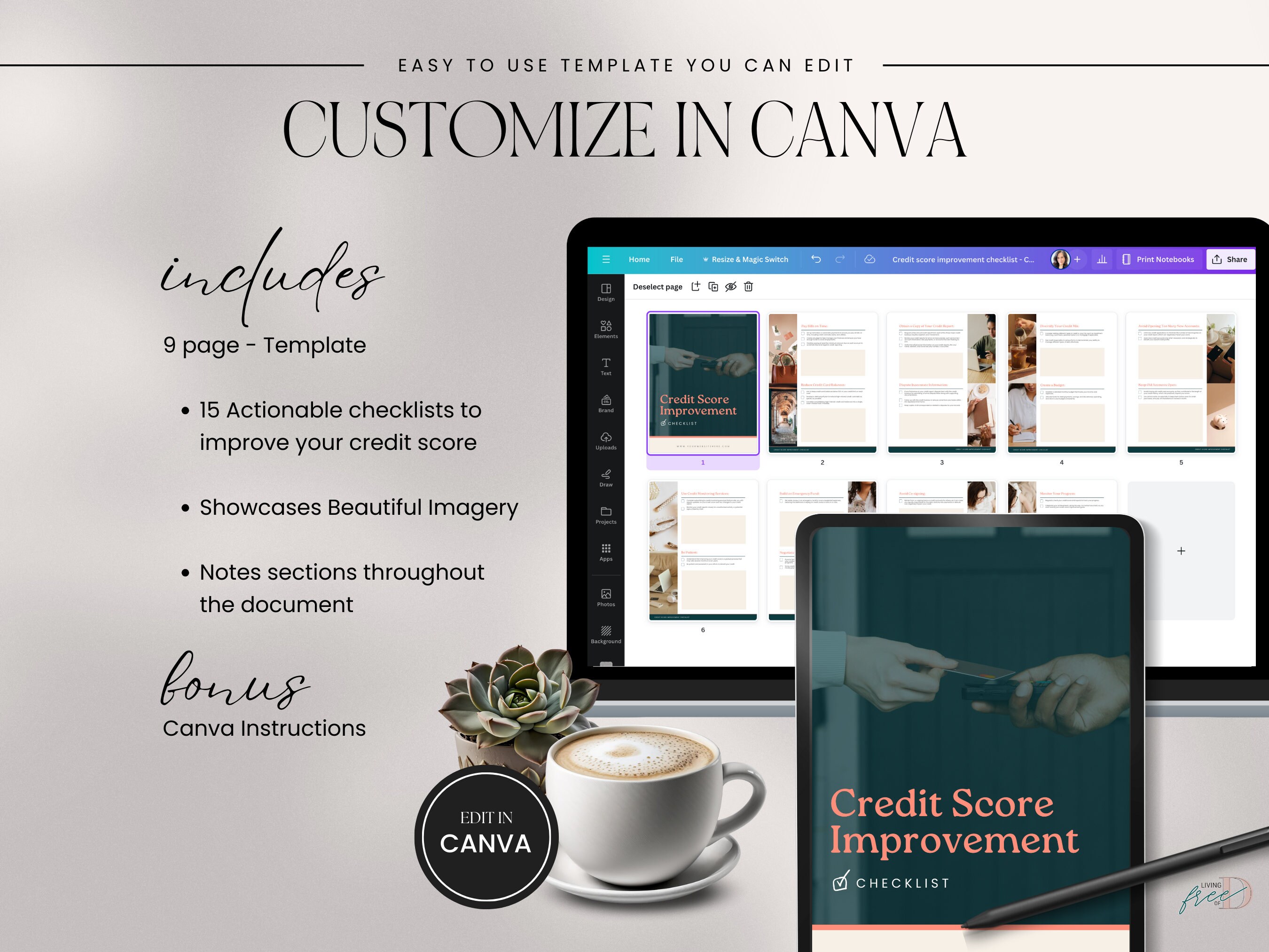 Credit Repair Checklist, Credit Score Improvement Checklist Template ...