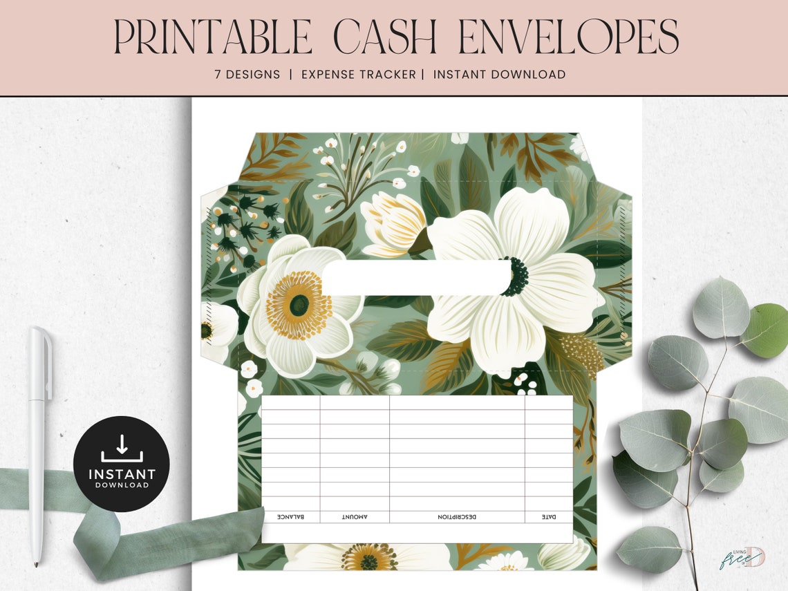 Cash Envelopes, Money Envelope With Spending Tracker, Budget Envelope ...