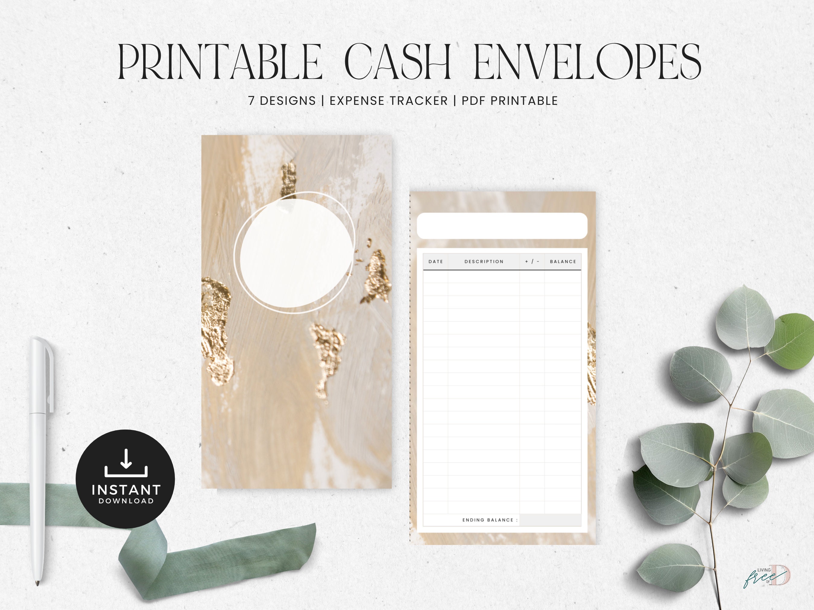 Spending Tracker Cash Envelope Printable, Vertical Budget Envelope ...