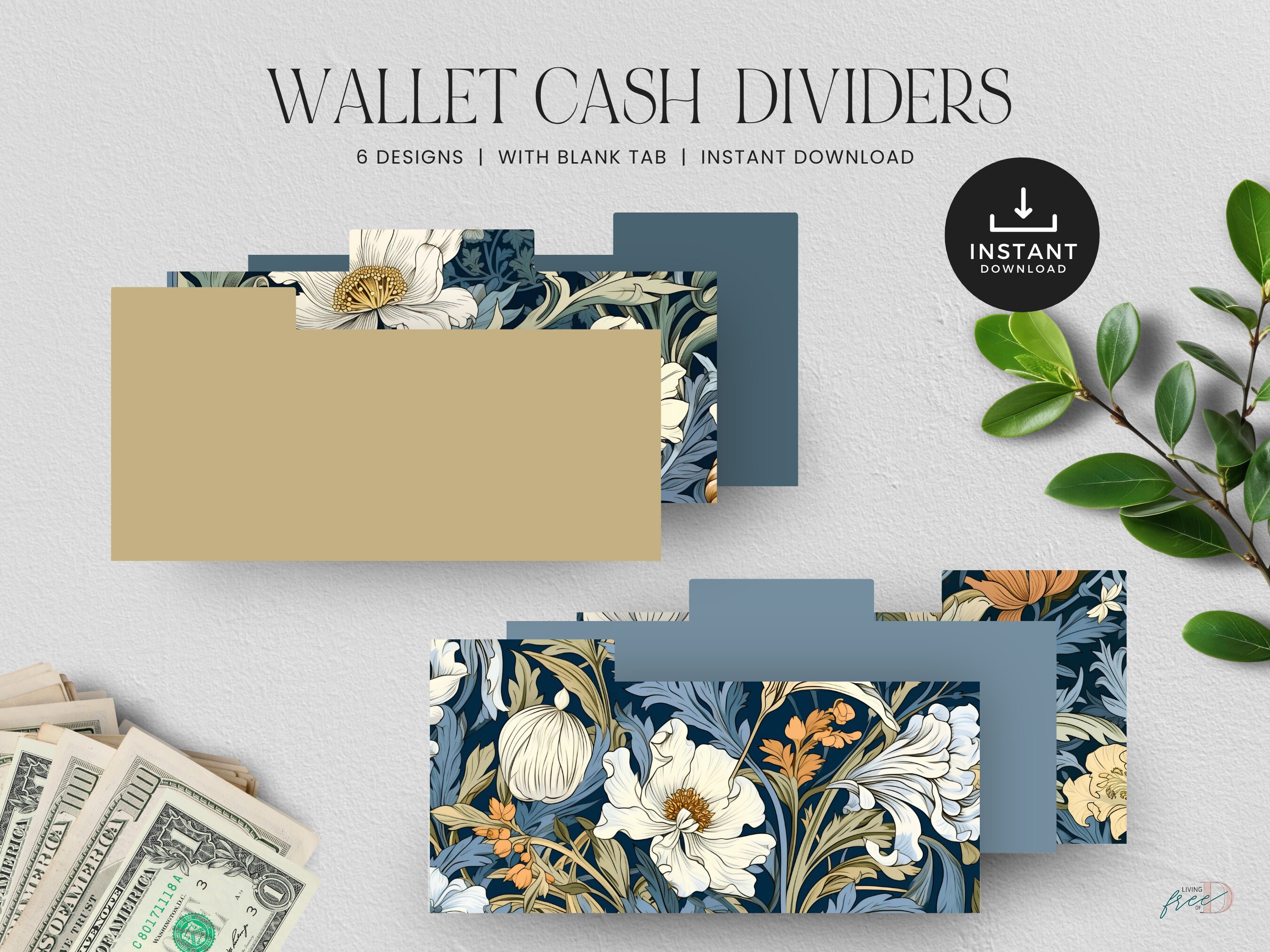 Cash Stuffing Wallet Tabs, Cash Tab Dividers for Wallet, Money ...