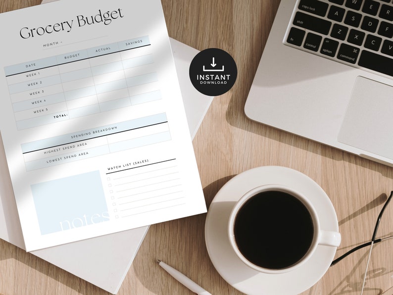 Printable Grocery Budget Worksheet, Food Shopping With Budget ...