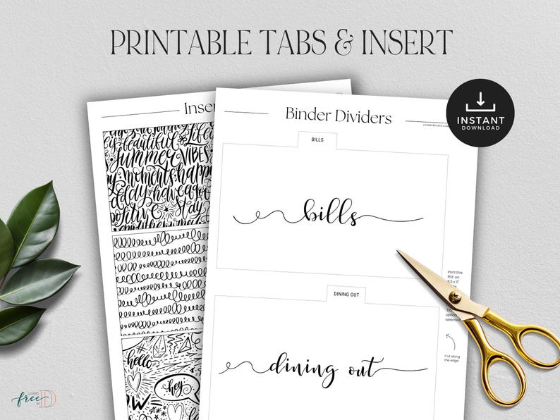 A6 Binder Cash Tab Dividers and Inserts, Minimalist Money Organizer ...