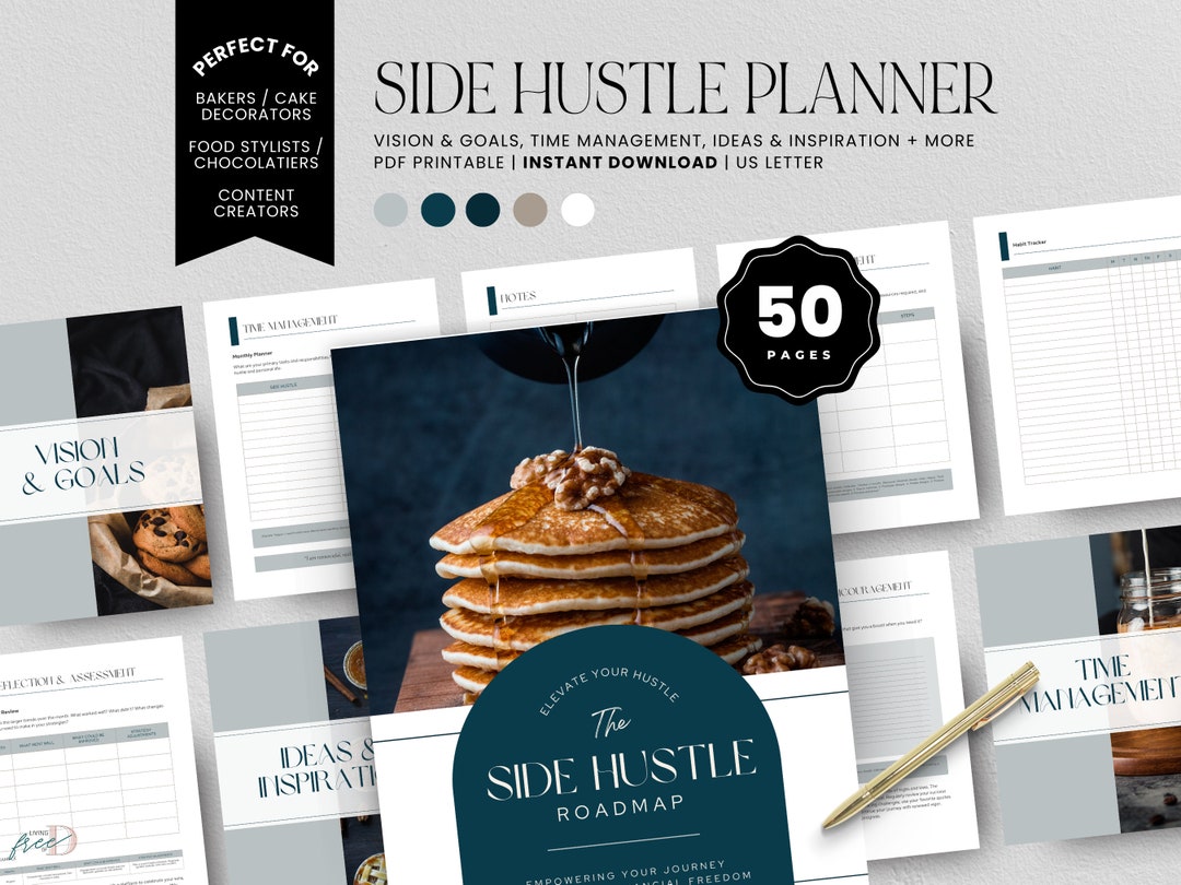 Bakery Side Hustle Planner Printable, Foodie Side Hustle Journal ...