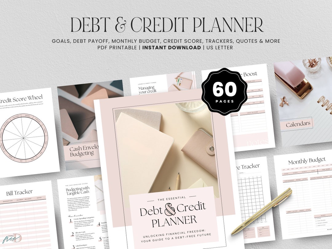 Debt and Credit Card Payoff Pink Undated Budget Planner Printable ...